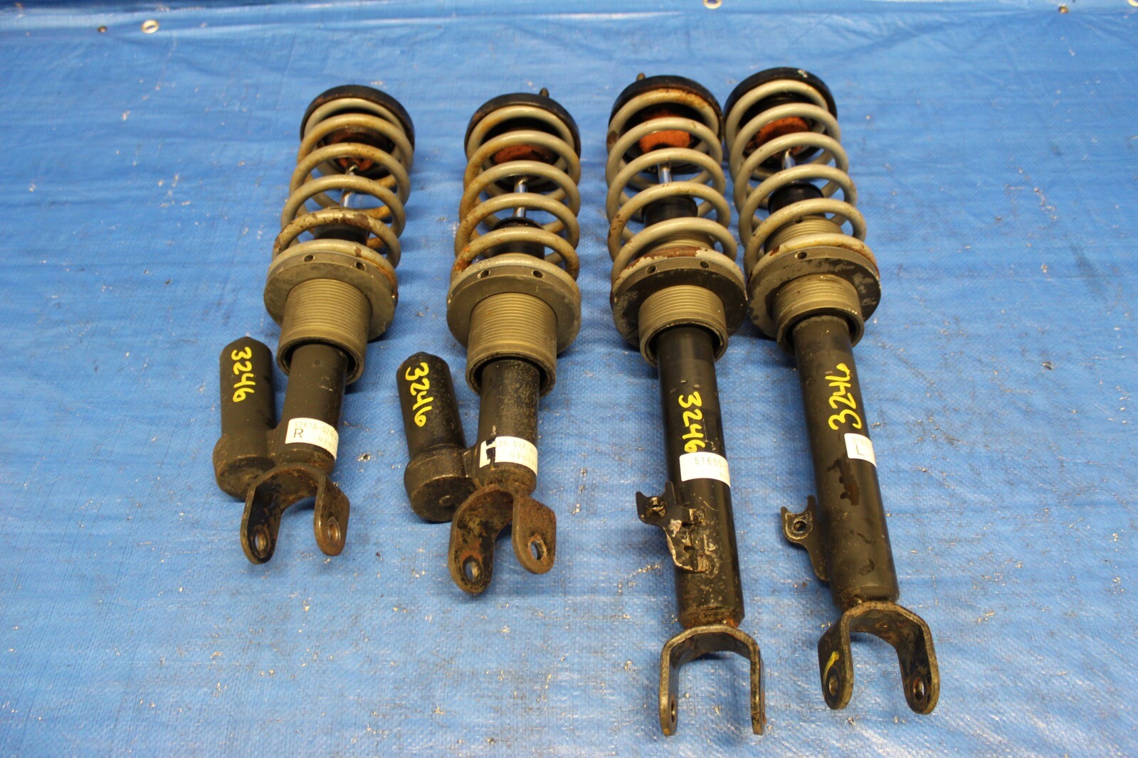 2001 01 HONDA S2000 AP1 F20C OEM FR RR SHOCKS & AFTERMARKET SPRINGS ...