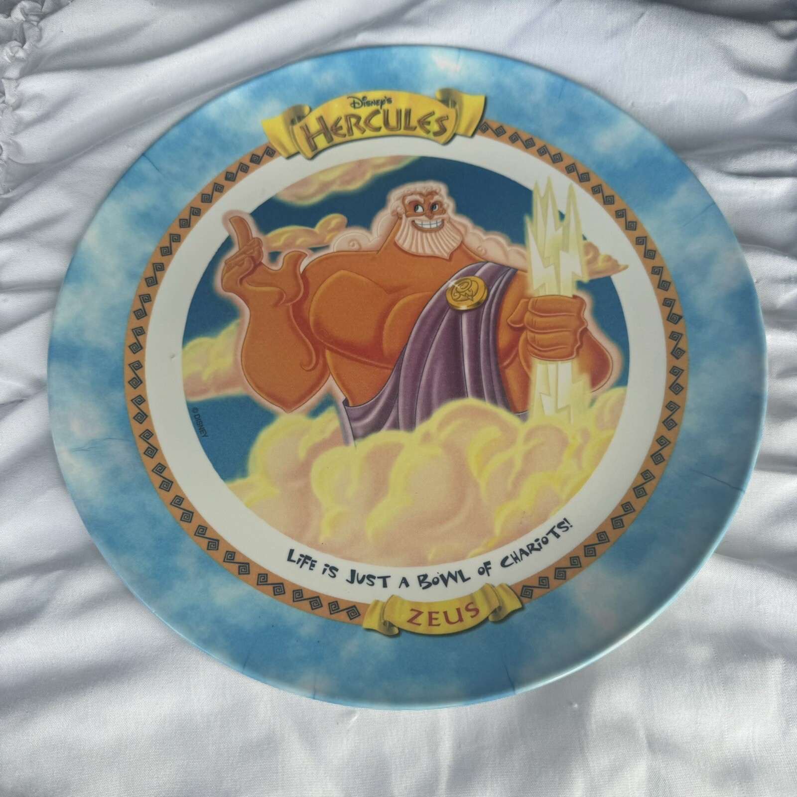 Vintage McDonald's 1997 Disney's Hercules Plate ZEUS Life Is A Bowl Of ...