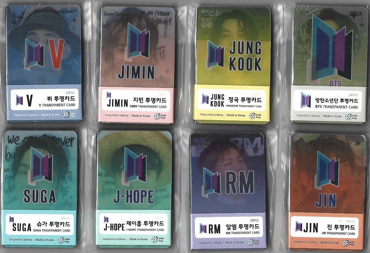 BTS [Transparent Photo Card 25P] x 8 EA K-POP 202302 | eBay