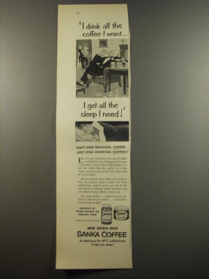 1954 Sanka Coffee Ad - I drink all the coffee I want | eBay