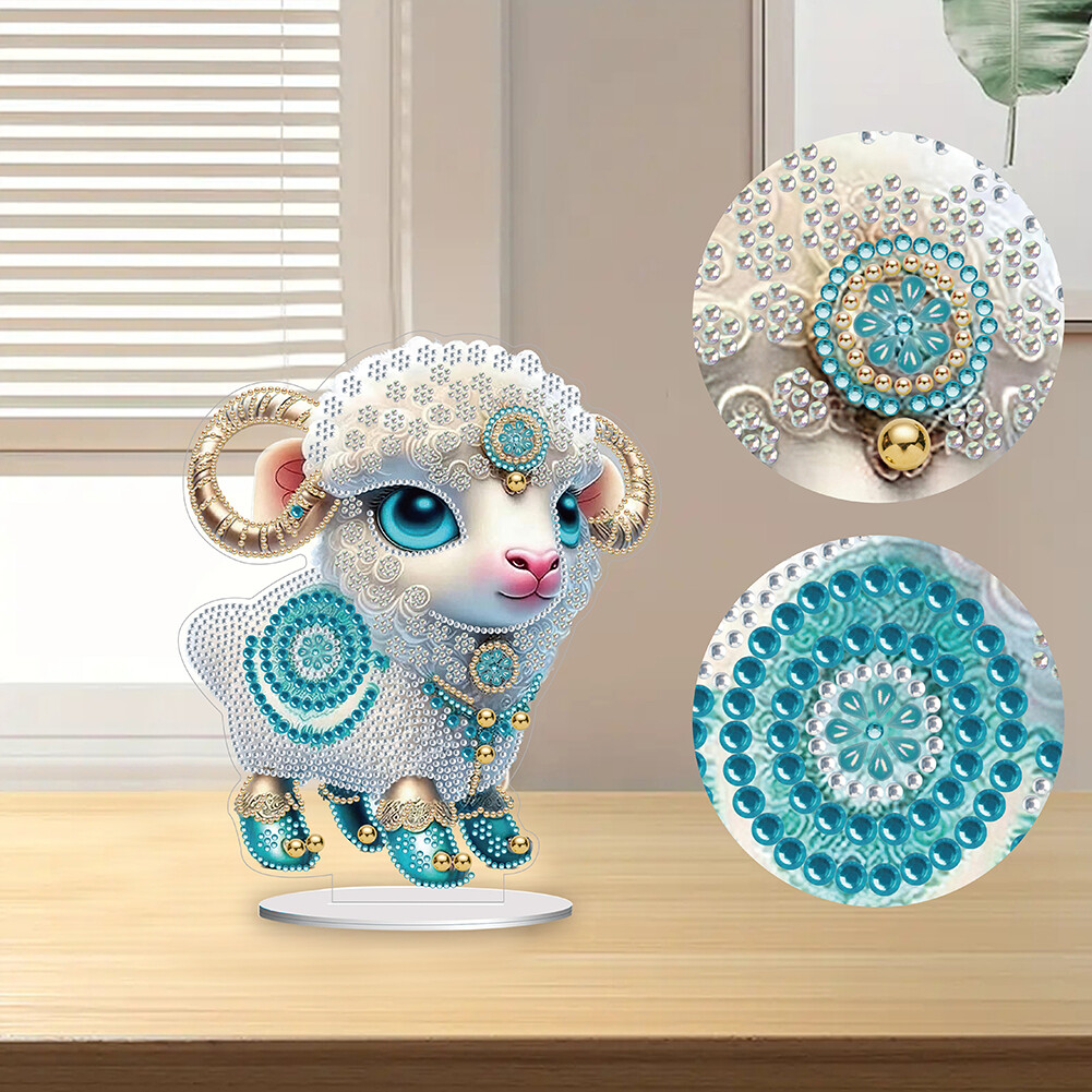 Zodiac Goat Diamond Painting Desktop Ornament Kit for Office Desktop ...