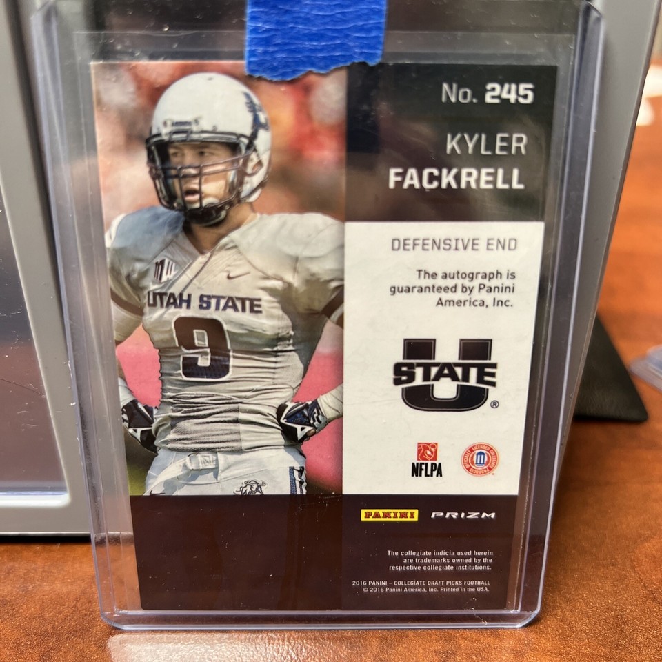 2016 Prizm Draft Picks Kyler Fackrell RC Auto #245 Las Vegas Raiders ...