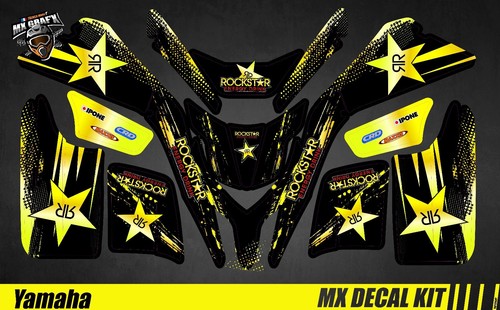 Kit Déco Quad pour / Atv Decal Kit for Yamaha Blaster 200 - Rockstar | eBay