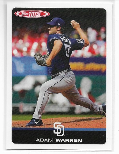 2019 Topps Total Base Card # 186 Adam Warren - San Diego Padres | eBay