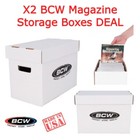 2 BCW High Quality Magazine Storage Thick & Stackable White Cardboard ...