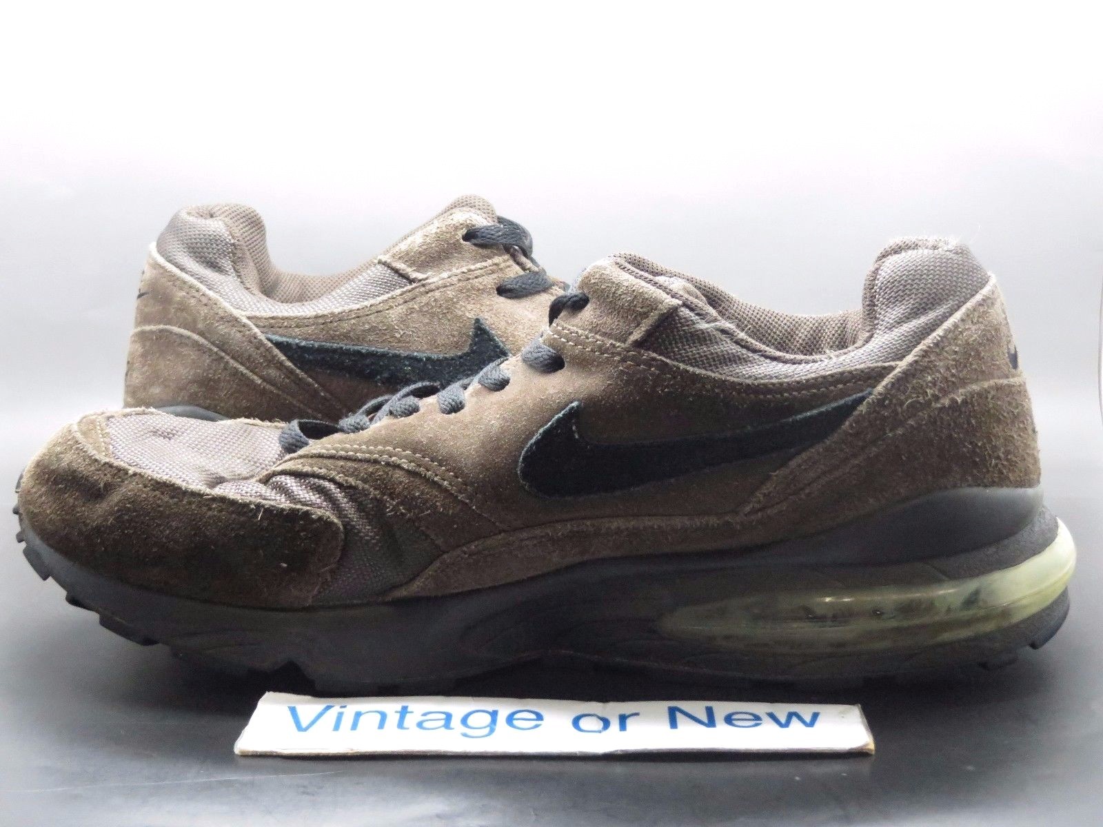 Nike Air Max Burst Dark Cinder Brown Black Suede Running Shoes 2003 sz ...