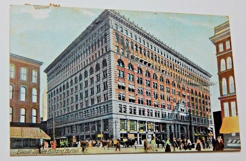 Vintage 1900s Elliot Square Building Buffalo New York Postcard | eBay