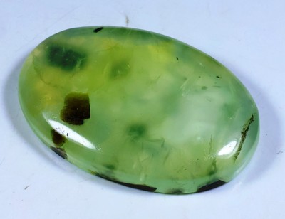68 CT NATURAL TRANSLUCENT GREEN PREHNITE OVAL CABOCHON GEMSTONE FH-121 ...
