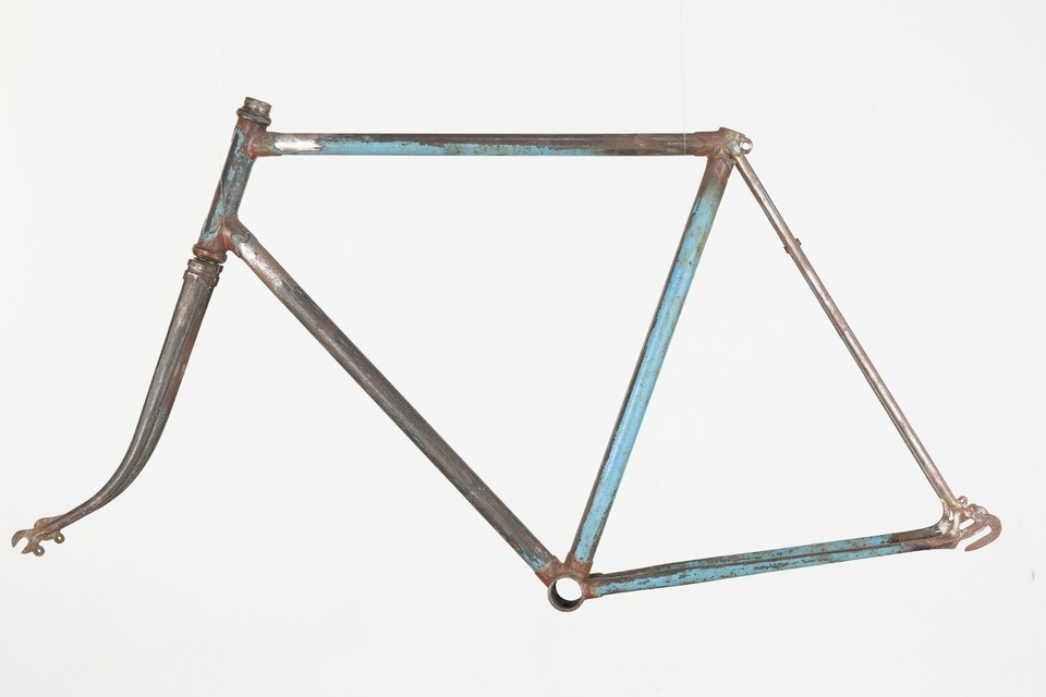 UNKNOWN ITALIAN STEEL FRAME VINTAGE ROAD RACING BIKE BICYCLE LUGS OLD ...