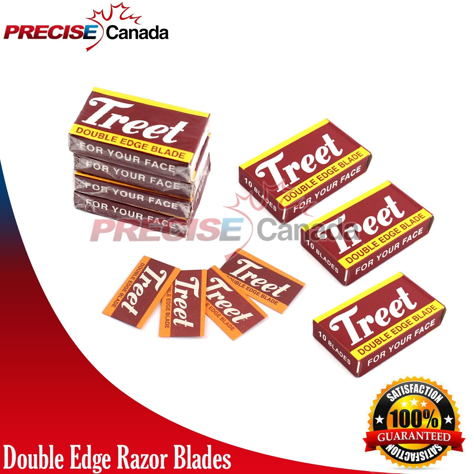 200 Treet Carbon Steel Double Edge DE Razor Blades For Smooth Shave | eBay