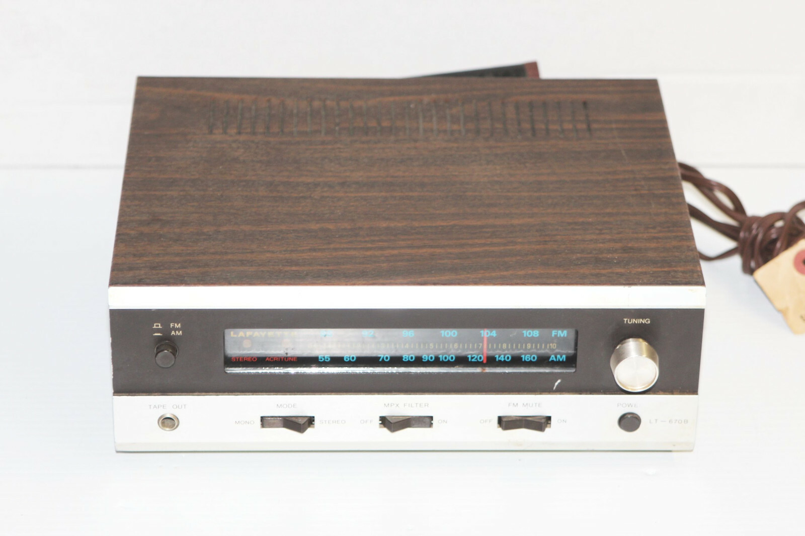 Vintage Lafayette LT670 Solid State Stereo AM FM Receiver Tuner LT-670B ...