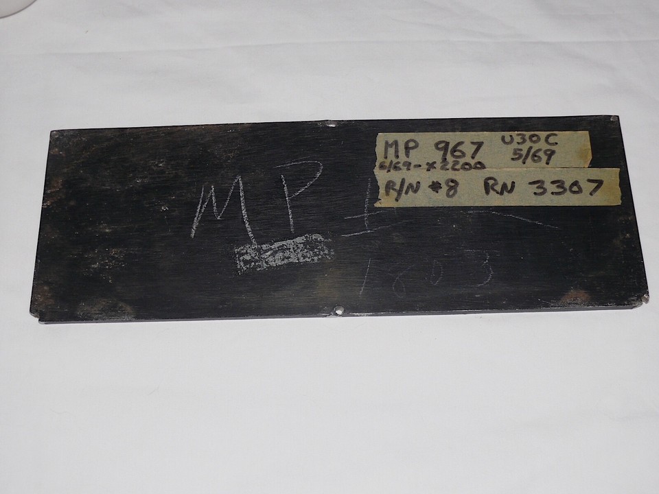 Vintage 1969 General Electric GE Diesel Locomotive Builders Plate U30C ...