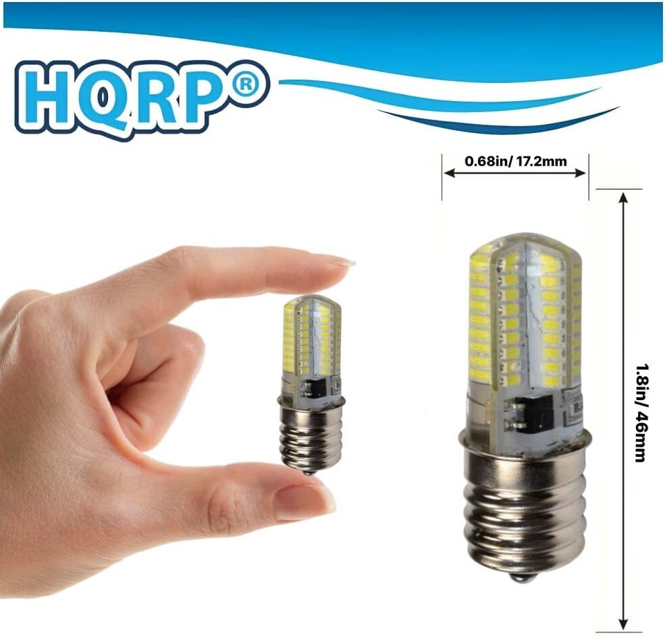 HQRP 110V E17 Base Crystal Dimmable LED Bulb for Whirlpool 8206232A ...