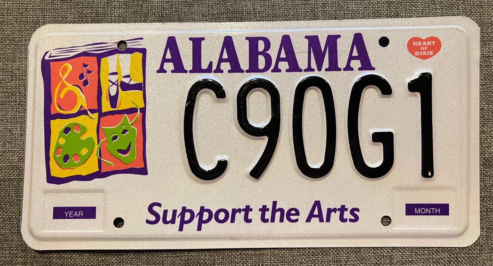 LICENSE PLATES ALABAMA SUPPORT THE ARTS C90G1 | eBay