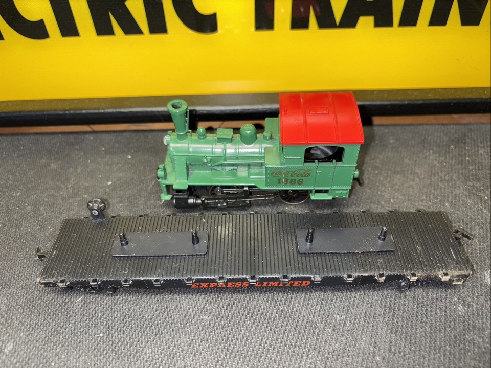 Playart Coke 0-4-0 Steam Engine On A 50’ HO Flat Car, Coca-Cola, HTF | eBay
