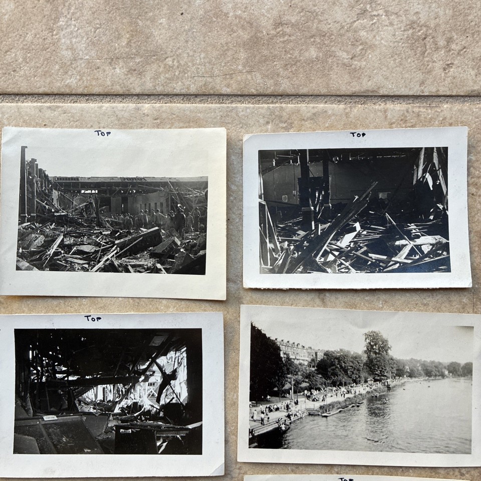 WW2 Buzz Bomb Destruction In England Homes & Army Barracks Bombed Lot ...