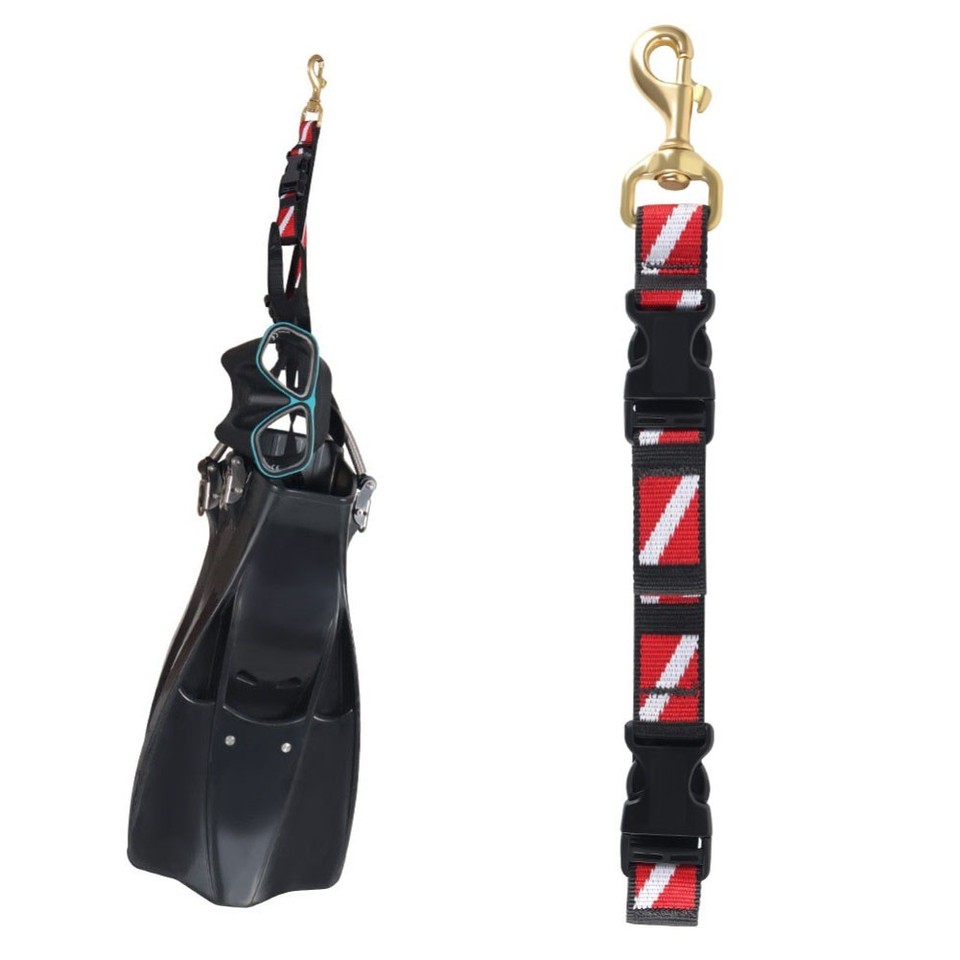 Scuba Diving Lanyard with Adjustable Length Brass Buckle Quick Release ...
