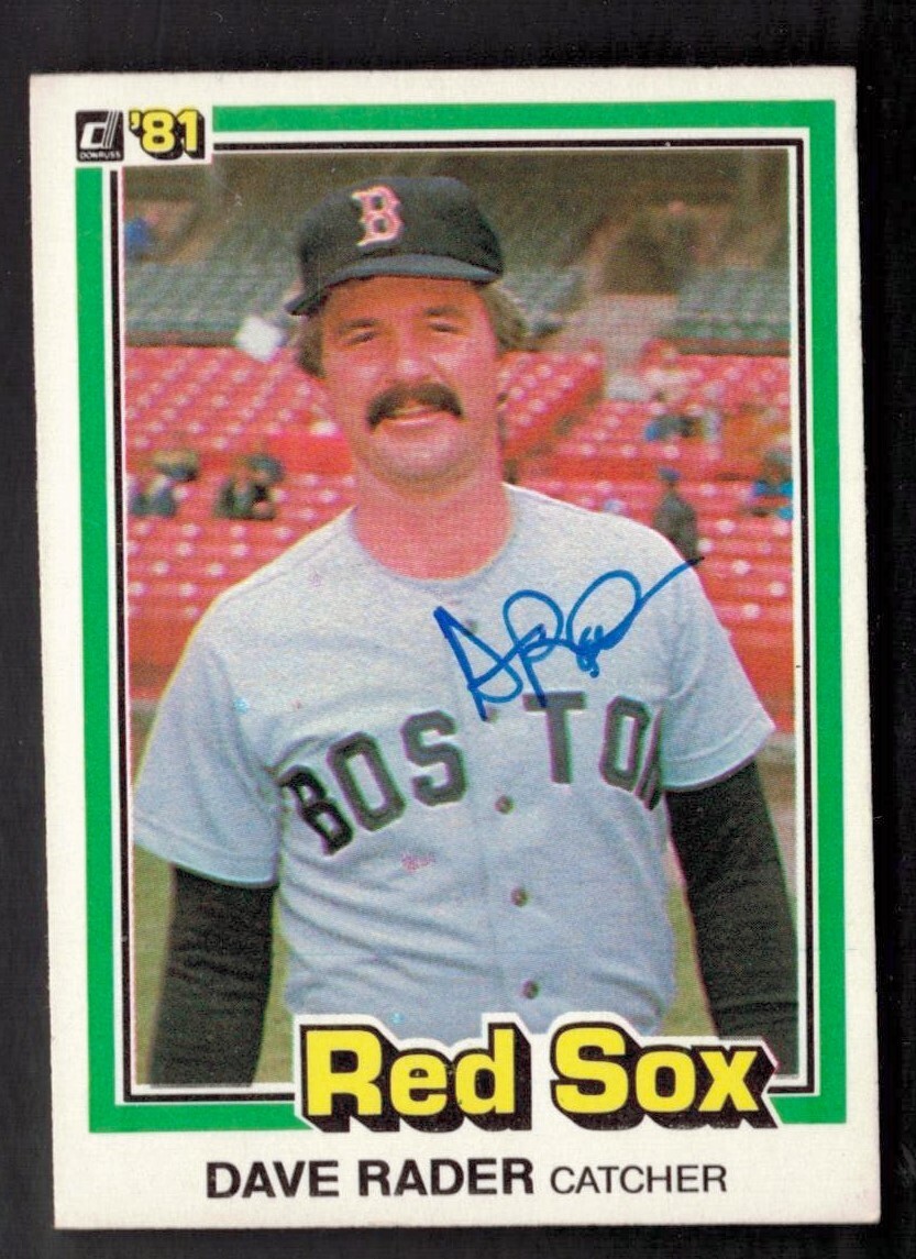 1981 Donruss Dave Rader Card #512 Autograph Signed Red Sox | eBay