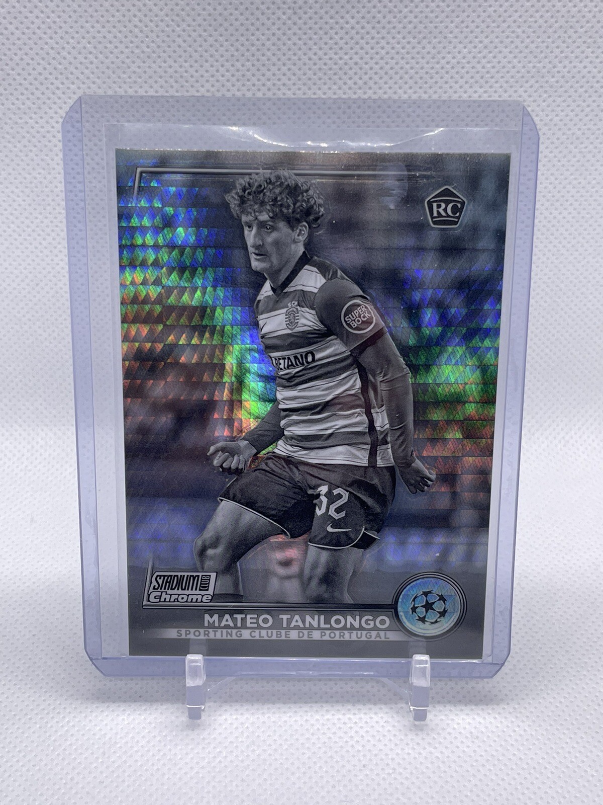 Mateo Tanlongo 2022-23 Topps Stadium Club Chrome Soccer Black White ...