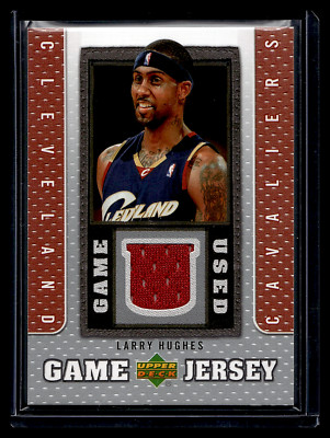 2007-08 UPPER DECK UD GAME JERSEY #LH LARRY HUGHES CAVALIERS GAME USED ...