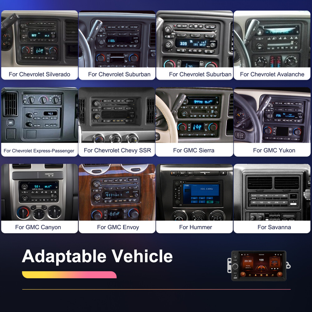 Car Stereo Radio GPS Head Unit For 2003-2006 GMC Chevrolet Chevy ...