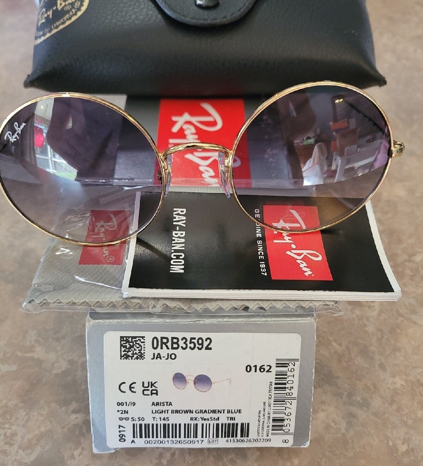 🔥 RAY-BAN RB3592 Sunglasses JA-JO 001/I9 50mm Arista Gold/Light Brown ...