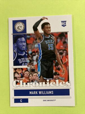 2022 Panini Chronicles Draft Picks #21 Mark Williams RC Duke Blue ...
