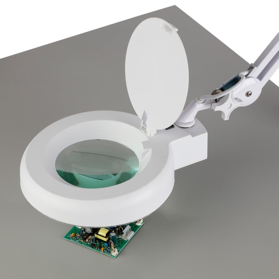 AmScope 2.25X Magnification 5" Diameter Lens 90 LED Desk Clamp ...