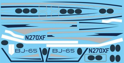Xfly-Model J-65 Twin 70mm EDF Private Jet Decal Set - Free Shipping ...
