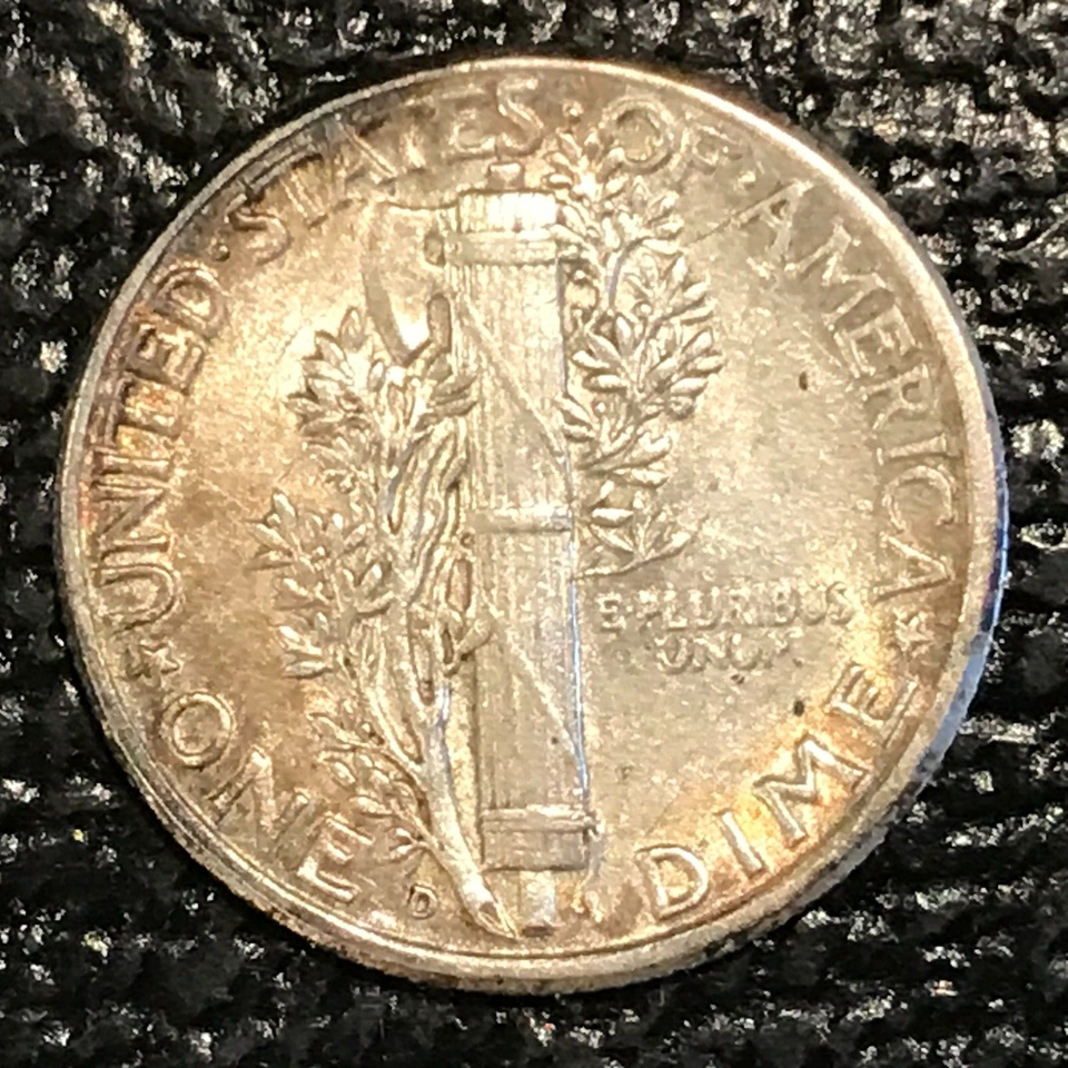 TONER-HIGH GRADE AU+ 1944 D MERCURY SILVER DIME-OLD US COIN-NOV436 | eBay