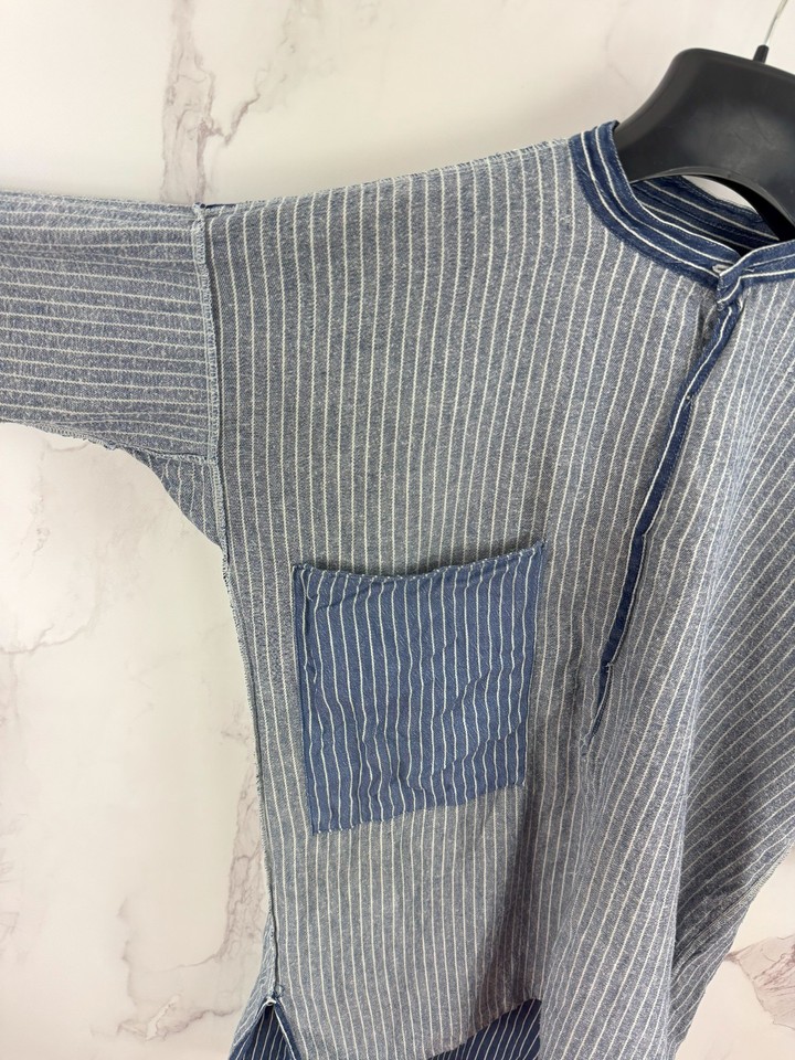 Vintage 60s 70s J G Eisel GmbH Sanfor German Workwear Striped Shirt Size 46 | eBay