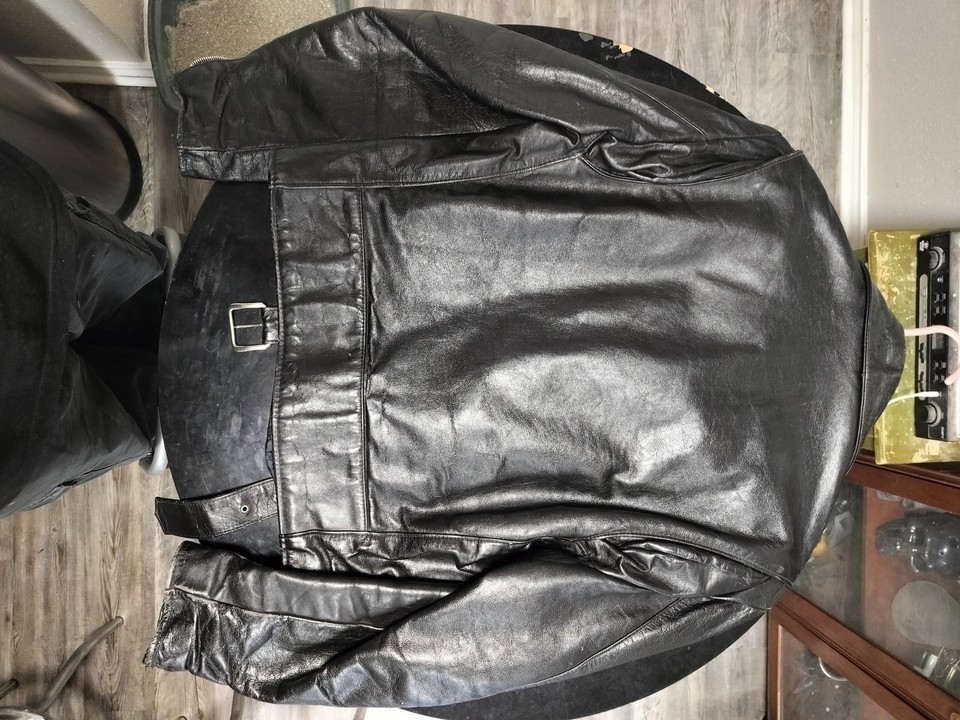 Vintage Excelled Genuine Leather Jacket Motorcycle Biker Size 40 | eBay