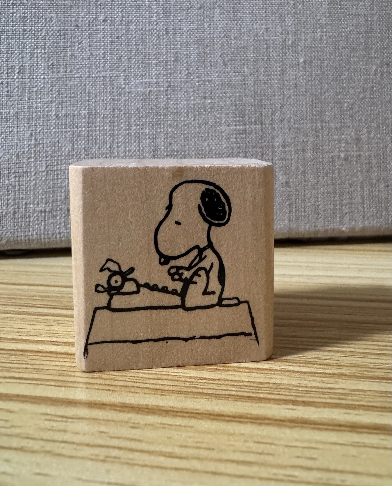Peanuts Snoopy’s Typewriter Wood-Mounted Rubber Stamp - NEW