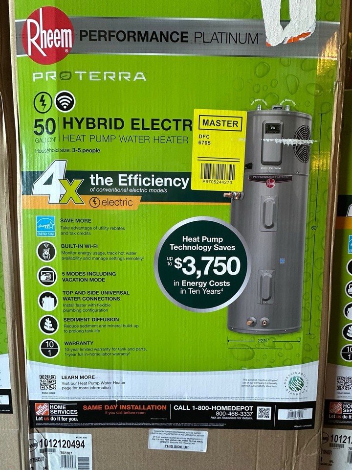 🔥Rheem Performance Platinum Hybrid Smart Tank 50 Gal. Water Heater NEW🔥 ...