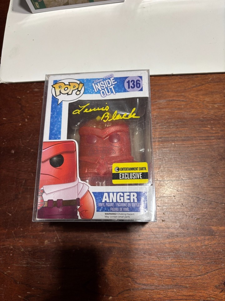 LEWIS BLACK ANGER FUNKO POP INSIDE OUT #136 SIGNED & BECKETT BAS COA | eBay