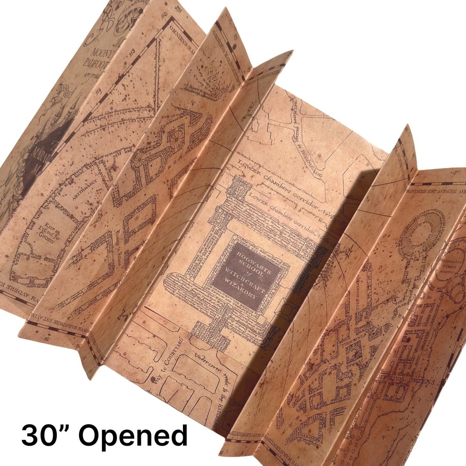 Harry Potter Hogwarts Marauder's Map Book Movie Prop Wizarding World ...