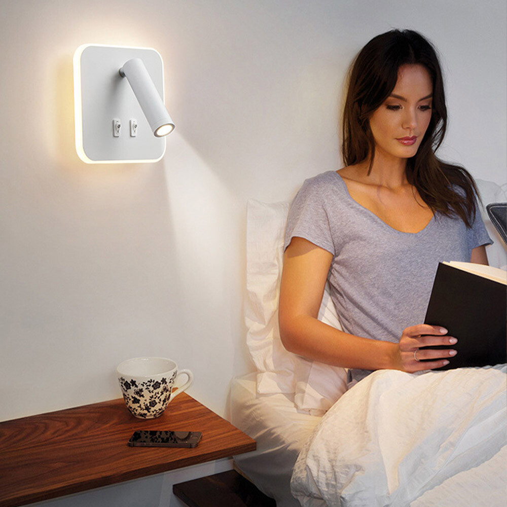 Wall Lamps Reading Strip Light Back Light Bedroom Sconce With Switch ...