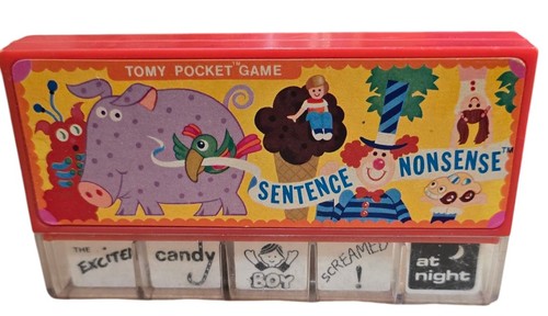 Vintage Tomy Pocket Game Sentence Nonsense Hand Held Hong Kong 1975 ...