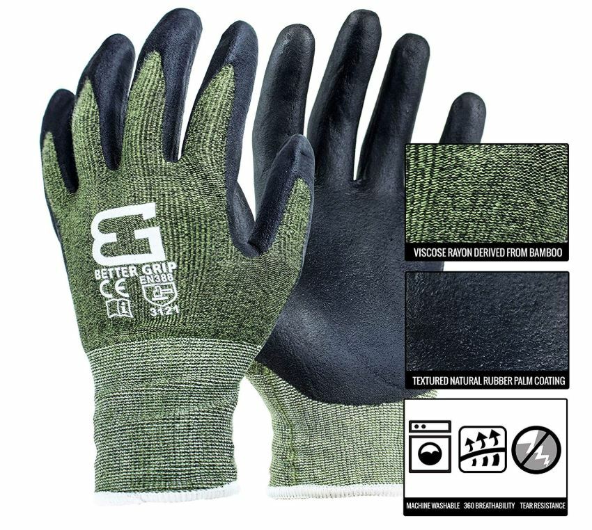 Better Grip BGS-GNBB Bamboo Working Gloves for Men and Women Sensitively Work Gl | eBay