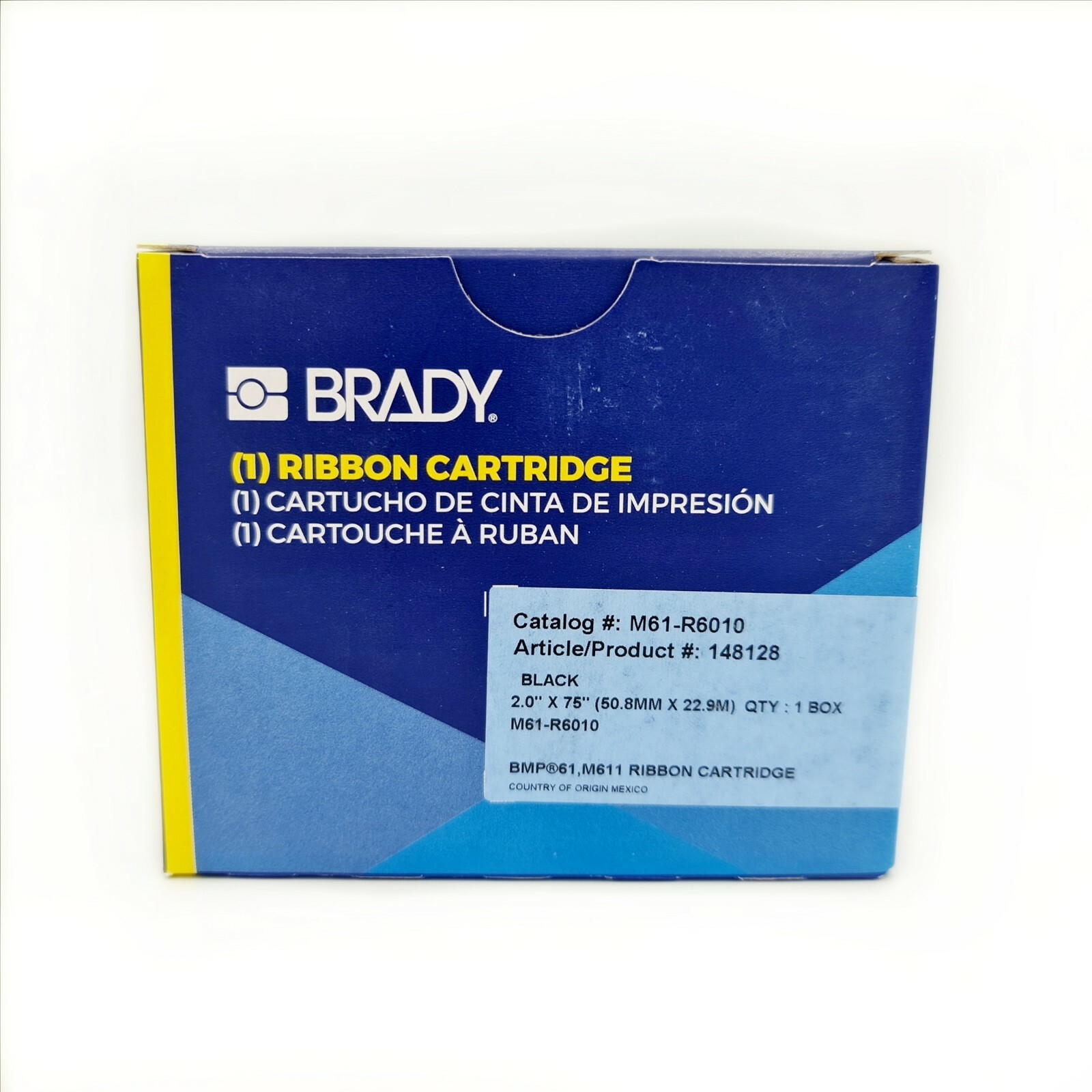 BRADY M61-R6010 Ribbon,Black,For BMP61 BLACK 2"X75" | eBay
