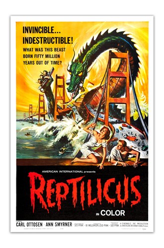 Reptilicus 1962 Vintage Film SCI-FI MONSTER Poster, Premium Print | eBay