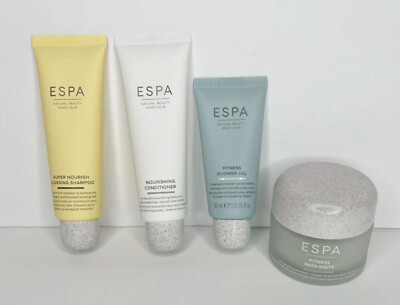 Lot 4 ESPA Natural Beauty Calm Nourish Shampoo Conditioner Shower Gel ...