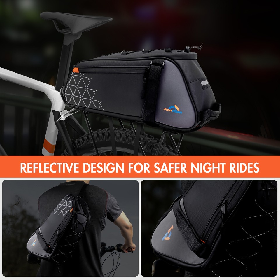 8L Bike Saddle Bag Rack Trunk Pannier Luggage Carrier Bike Bag ...