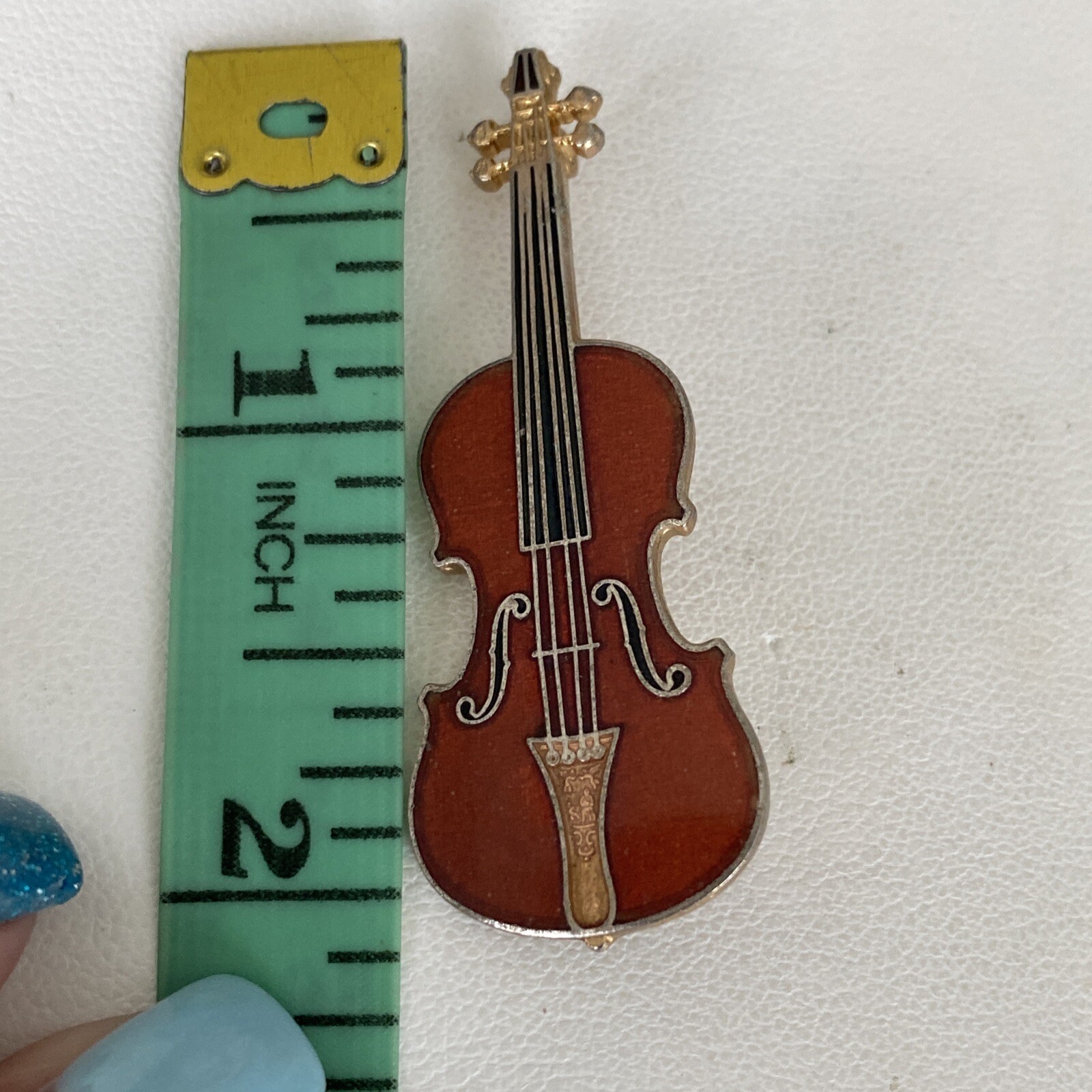 Future Primitive Signed Viola/Violin Brooch Enameled … - Gem