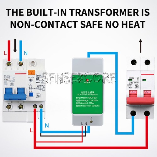 Single Phase Din Rail WIFI Electric Power Meter Energy Wattmeter AC70 ...