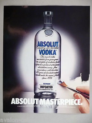 Absolut Vodka - Absolut Masterpiece PRINT AD - 1989 | eBay