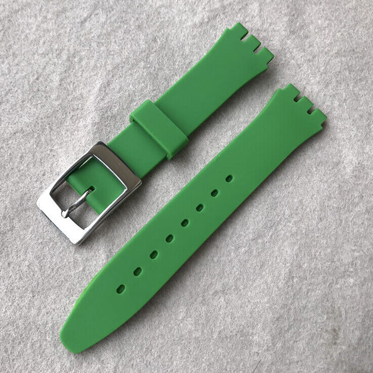 Sport Skin Silicone Multicoloured Strap Unisex 17mm 19mm For Swatch ...