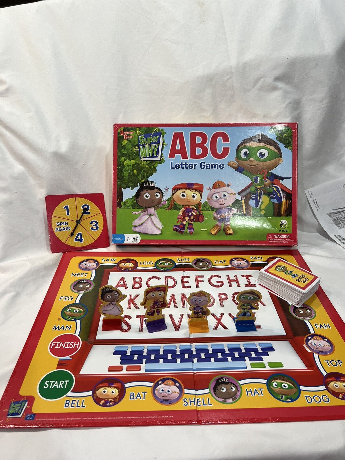 PBS Super Why ABC Letter Reading Board Game Kids Play & Learn 2009 ...