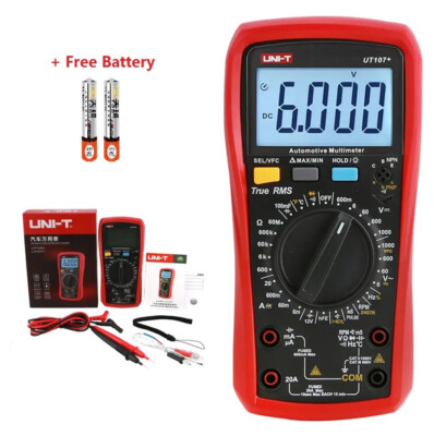 UNI-T Digital Automotive Multimeter mS PULSE Tach Dwell Temp RPM ...