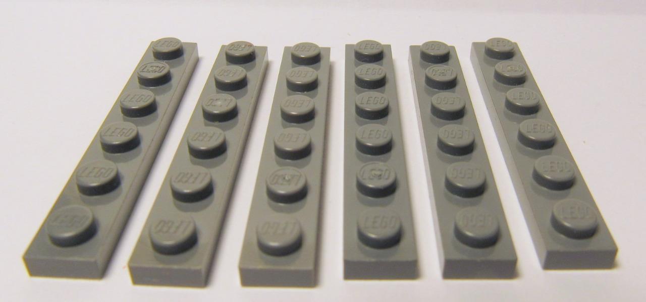 3666 LEGO Parts~(6) Plate 1 x 6 DARK BLUISH GRAY 3666 | eBay